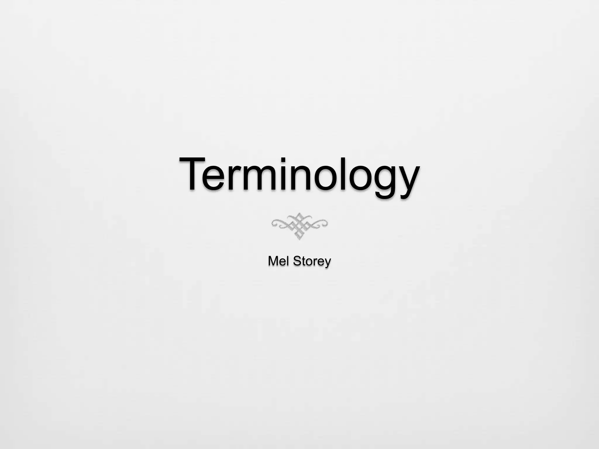 Task 1 Terminology | PPTX
