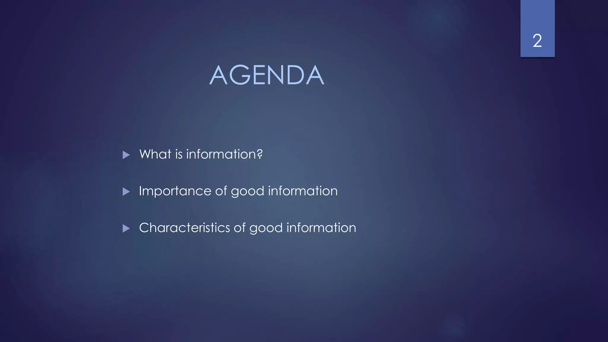 Characteristics of good information | PPTX