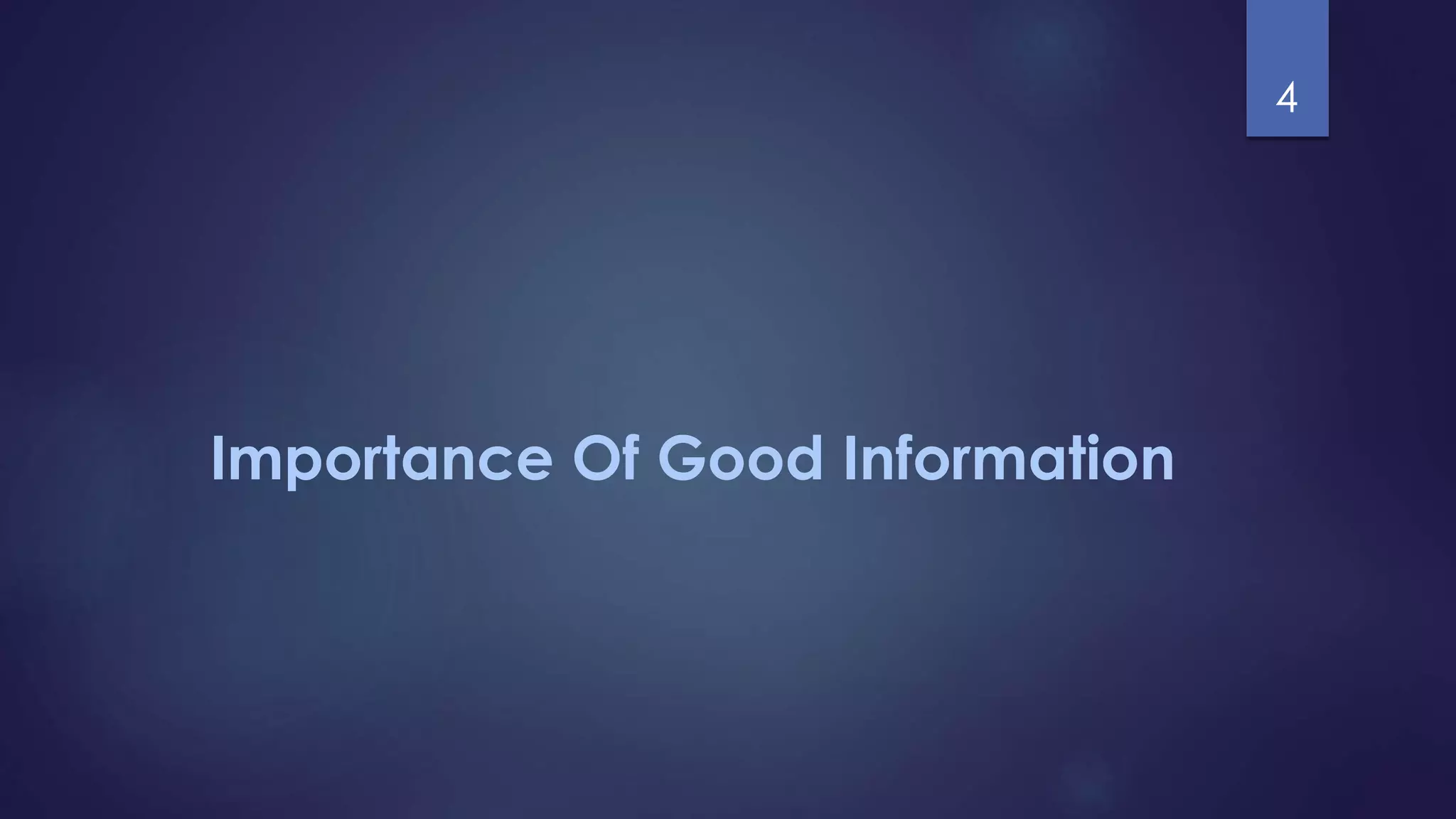 Characteristics of good information | PPTX