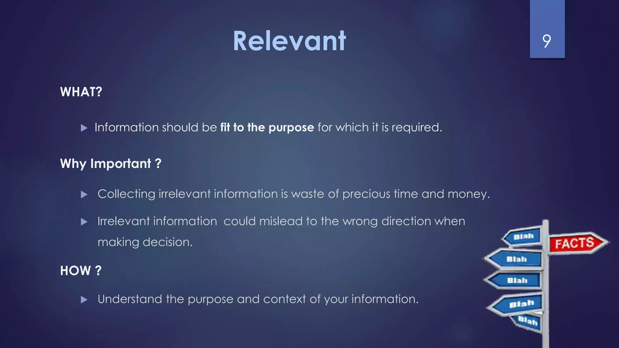Characteristics of good information | PPTX