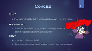 Characteristics of good information | PPTX