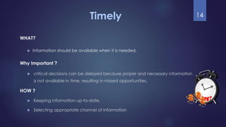 Characteristics of good information | PPTX