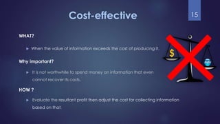 Characteristics of good information | PPTX