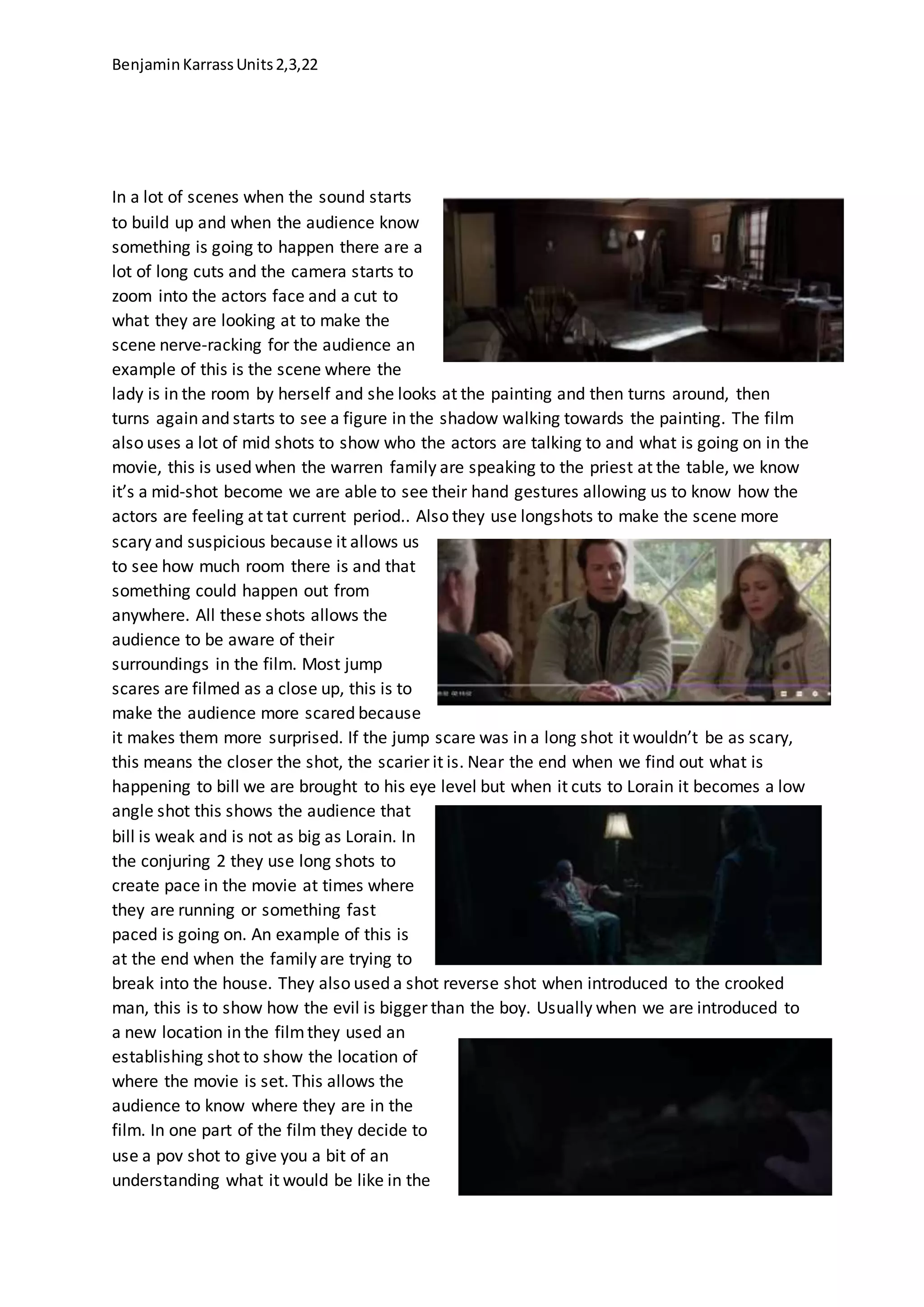 The Conjuring 2 & Quarantine Analysis | DOCX