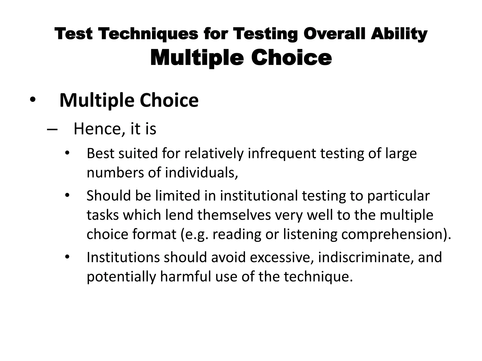 Types of Tests, | PPTX