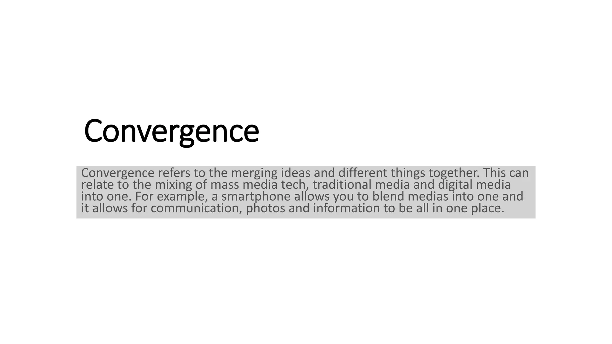 Convergence - pre, production, post, marketing and advertising | PPTX
