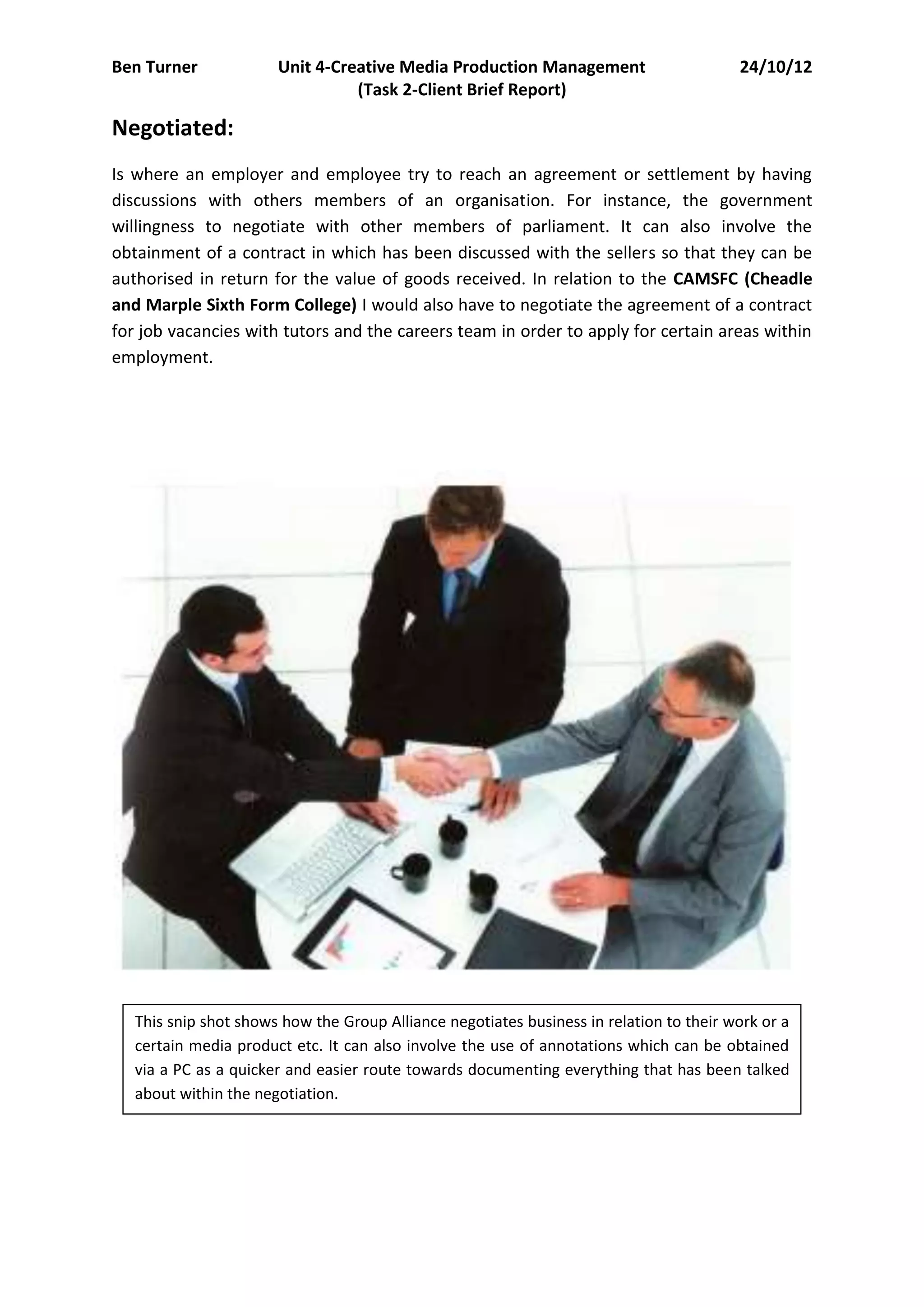 Task 2 client brief report | PDF