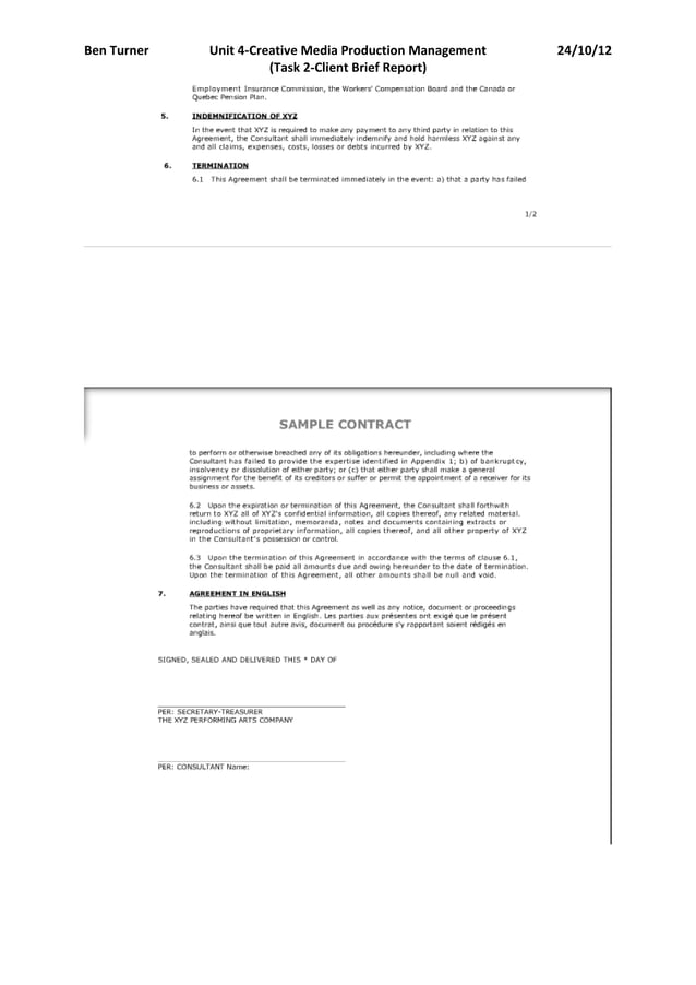 Task 2 client brief report | PDF