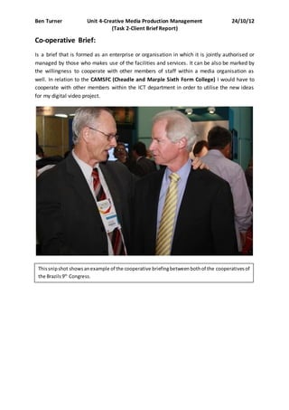 Task 2 client brief report | PDF