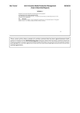 Task 2 client brief report | PDF