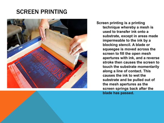 Task 2 Printing Techniques Ppt