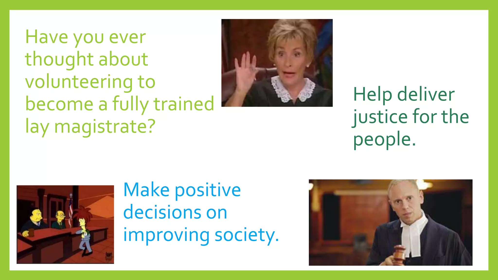 Task 2 Lay Magistrates Recruitment Presentation | PPTX | Crime ...
