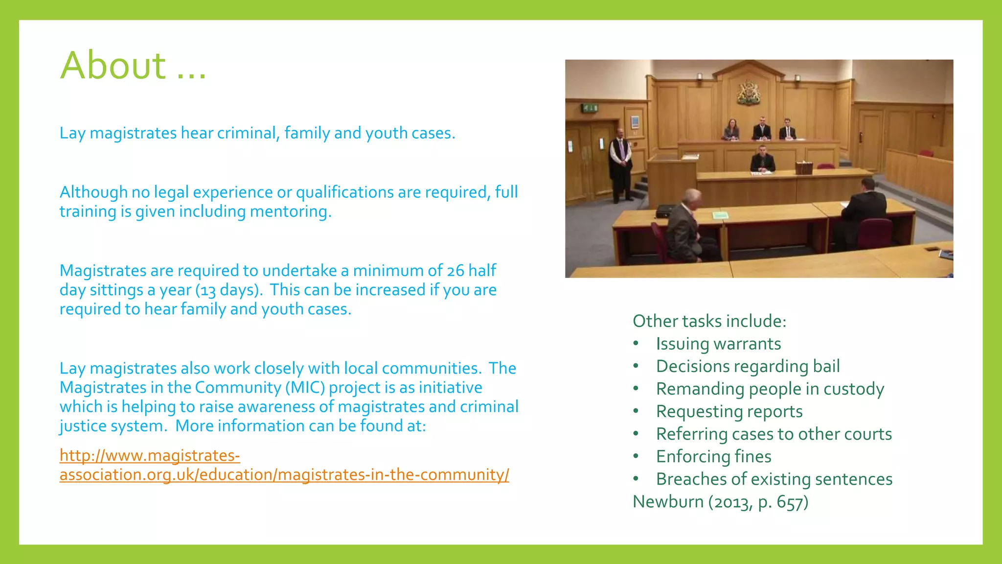 Task 2 Lay Magistrates Recruitment Presentation | PPTX | Crime ...