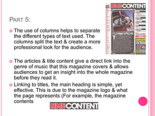 Task 2- magazine cover, contents & double page spread | PPTX