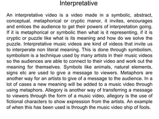 Unit 29 - Music Video - Task 2 Powerpoint | PPTX