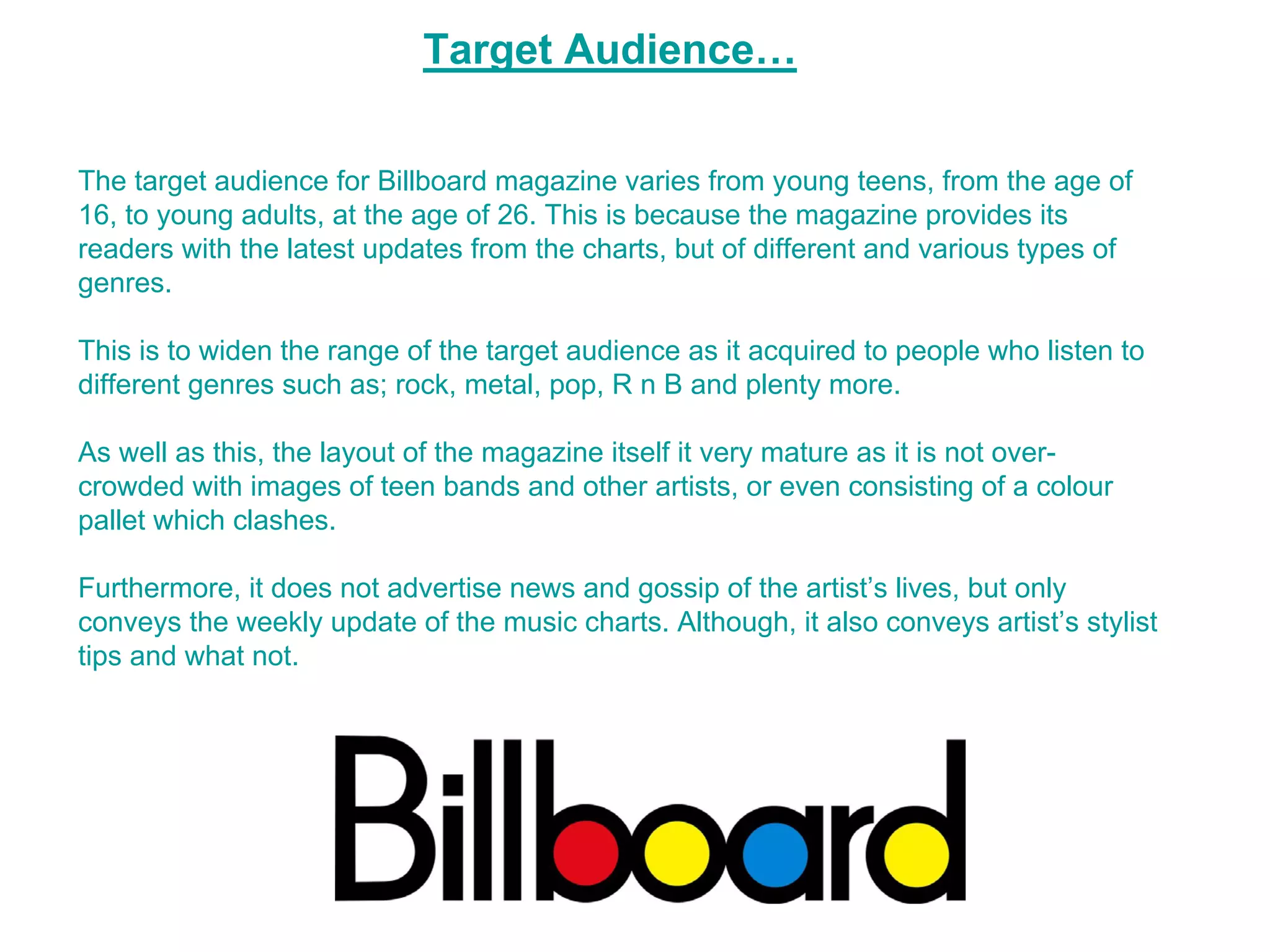 Task 2, Billboard Magazine Analysis | PDF