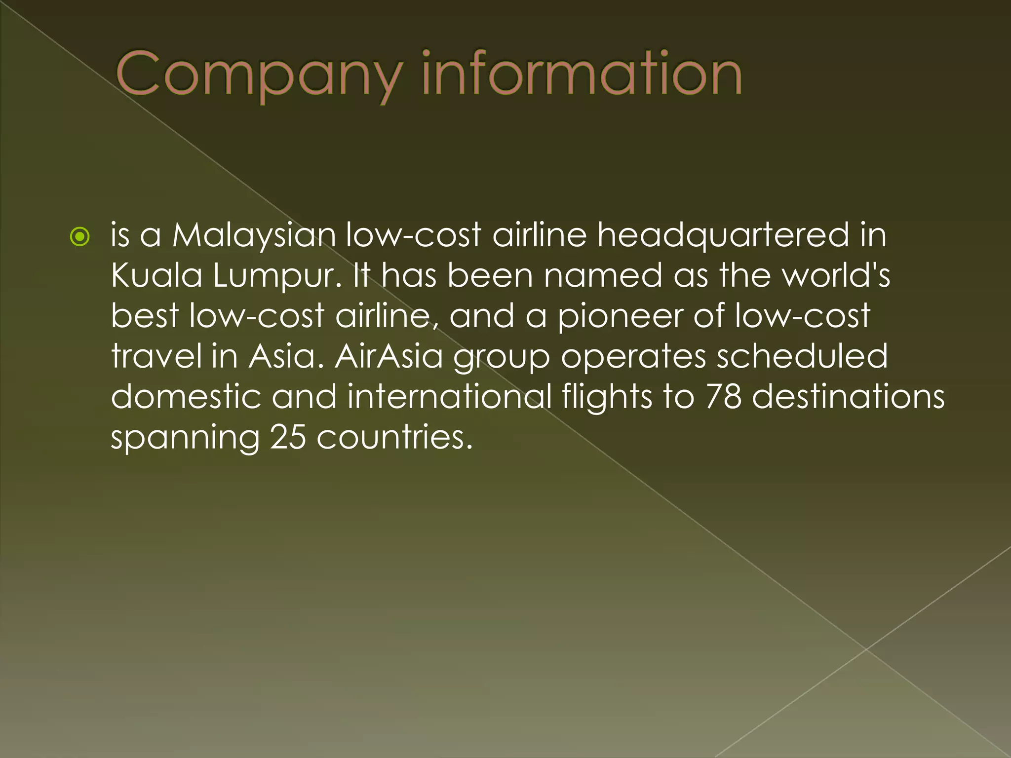 Porter's five forces and value chain model AirAsia | PPTX