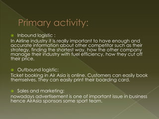 Porter's five forces and value chain model AirAsia | PPTX