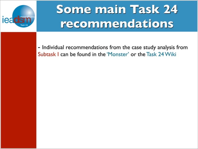 Task 24 - the way forward | PPT