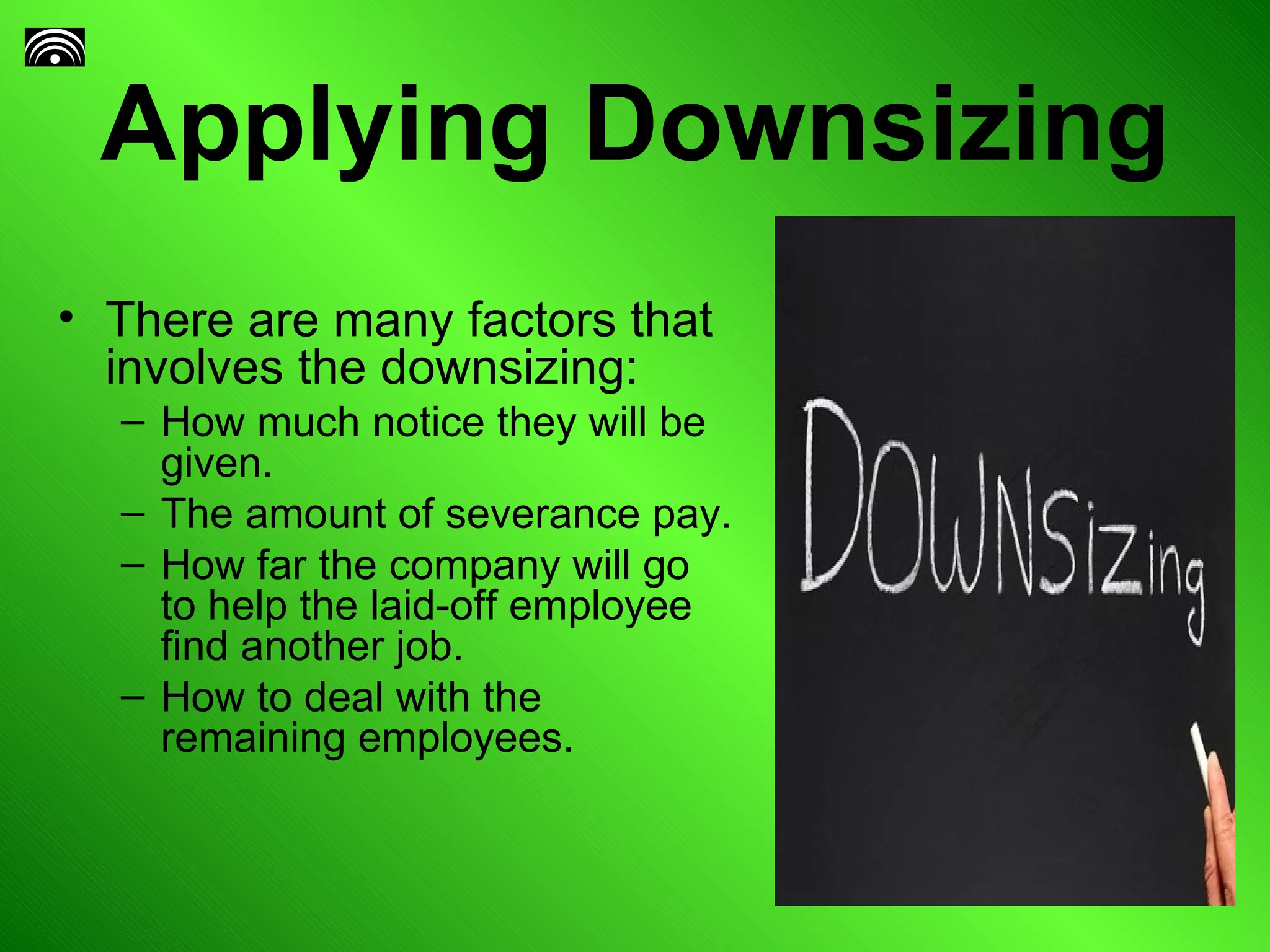 Downsizing - Task 2750 | PPT
