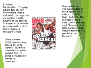 Analysis of NME magazine cover,contents and spread | PPT