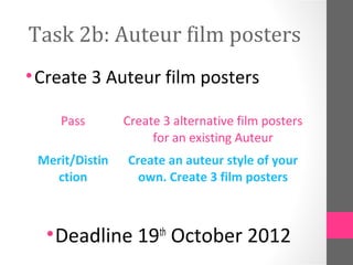 Task 2b what is an auteur | PPT | Genres