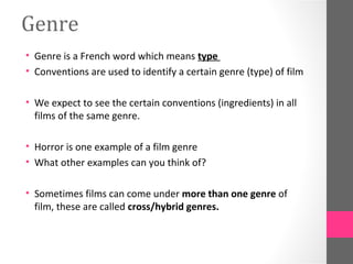 Task 2b what is an auteur | PPT | Genres