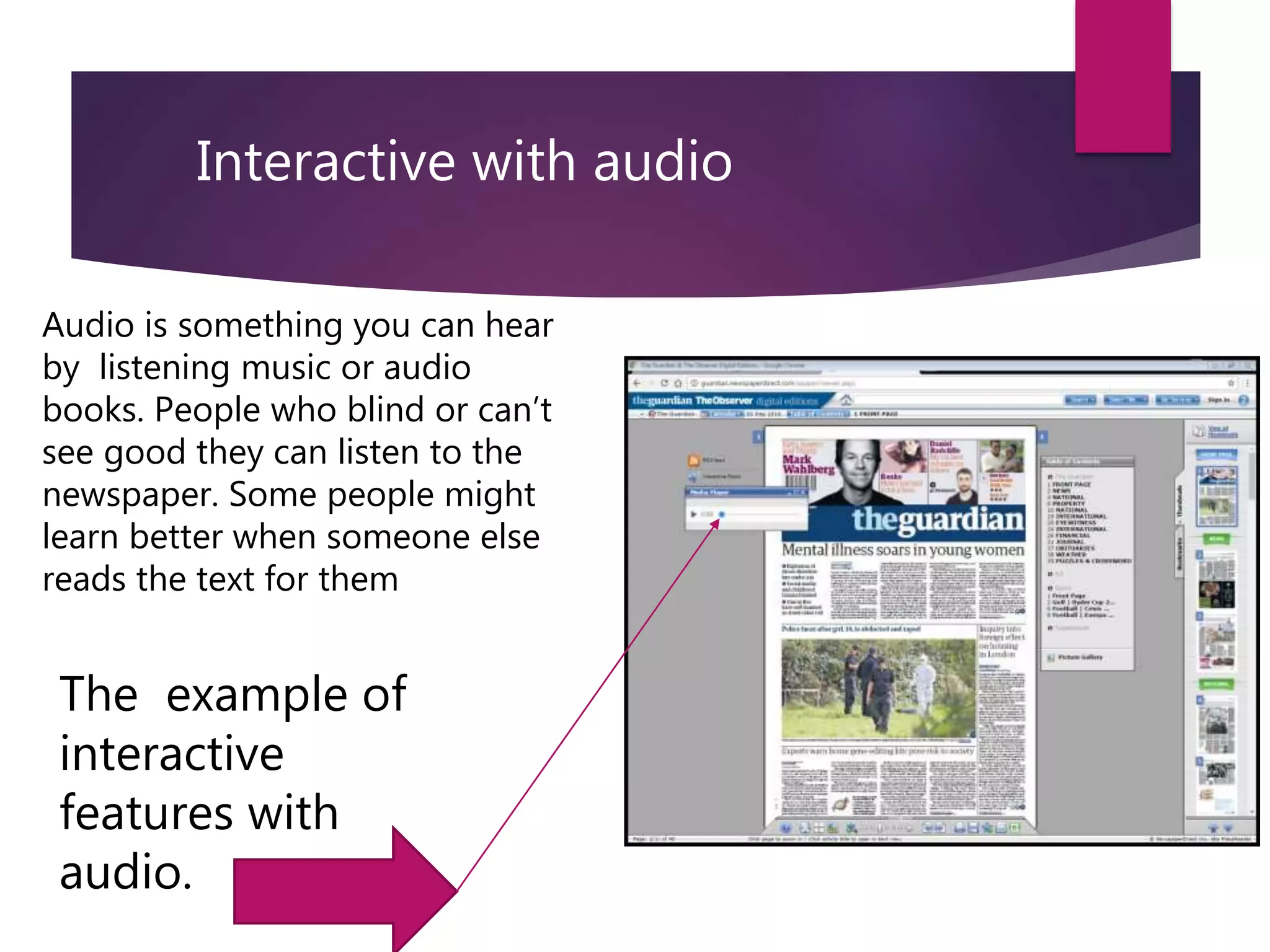Task 2 Media Interactive Features | PPT