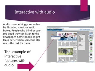Task 2 Media Interactive Features | PPT