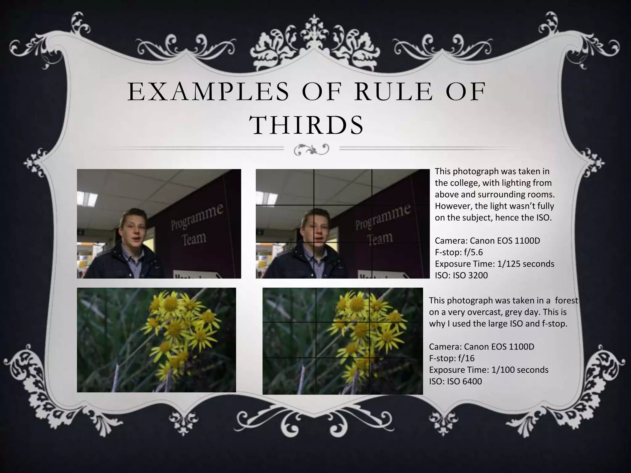 Task 2 photography terminology work sheet | PPT