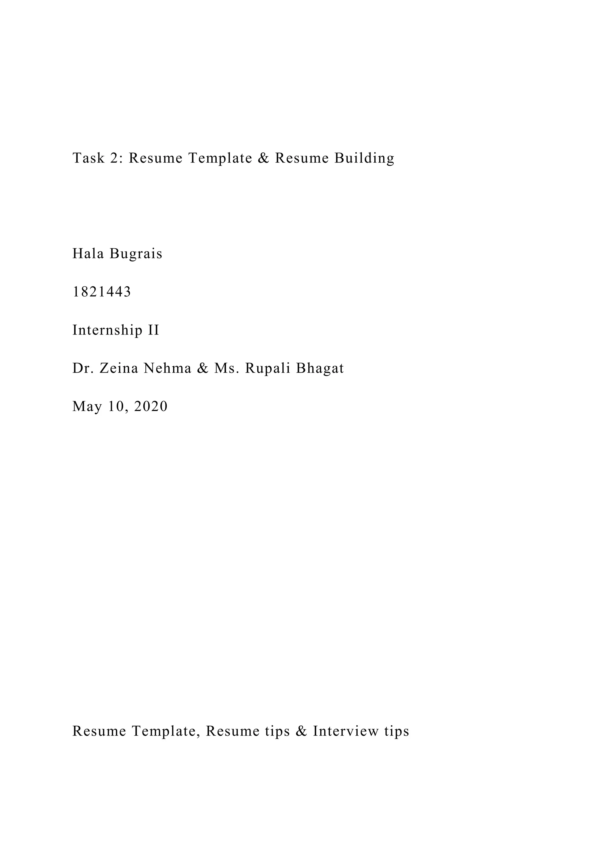 Task 2 Resume Template & Resume Building Hala Bugra.docx