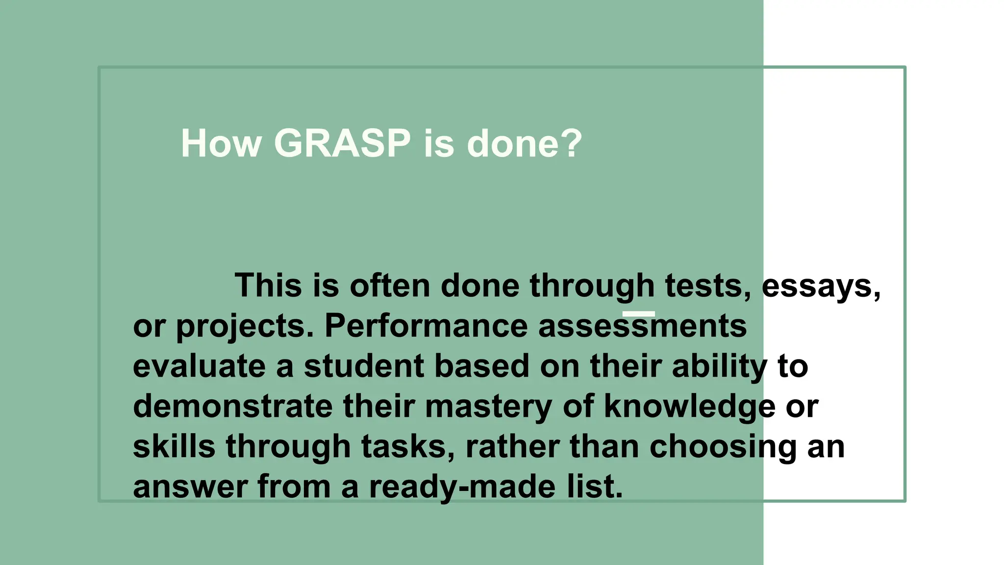 Grasp Activity with real-life sample and definition | PPTX