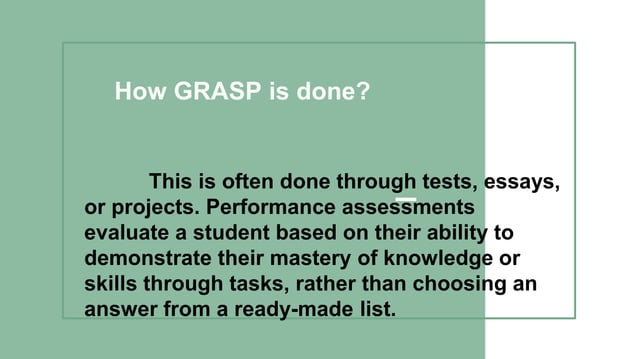 Grasp Activity with real-life sample and definition | PPTX