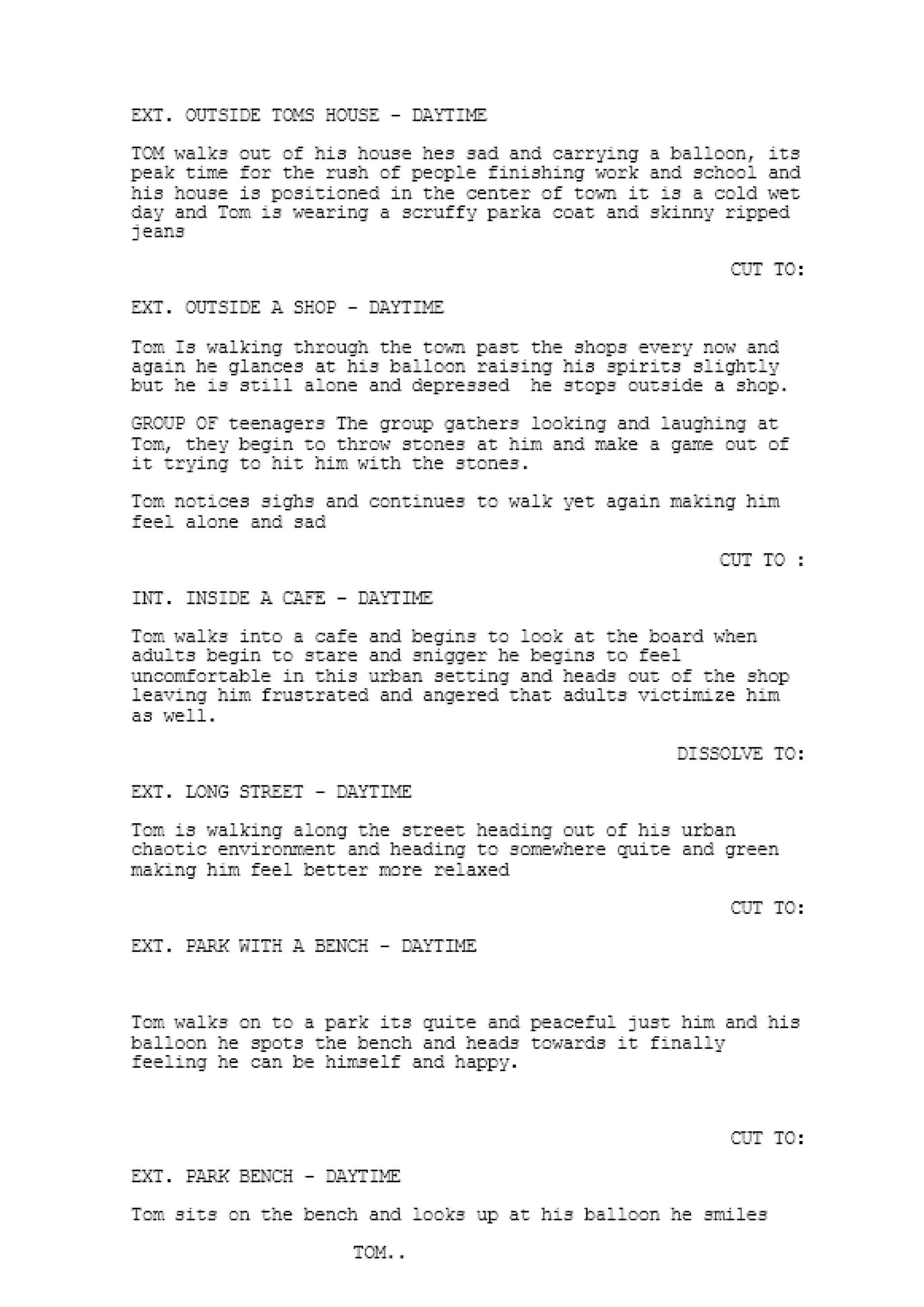 Task2 Second Draft Script By Ellie Rainford | DOCX