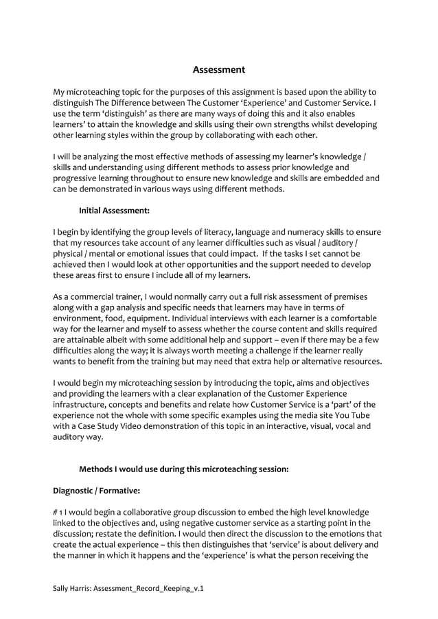 Task 2 unit 7 assessment_record_keeping | PDF