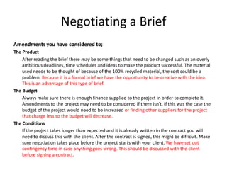 Task 2 Working To a Brief RESUBMITTED | PPT