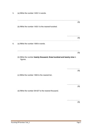 Rounding Off Numbers Worksheet | PDF
