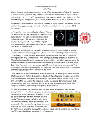 Task 3 - Analysing Trailers | PDF