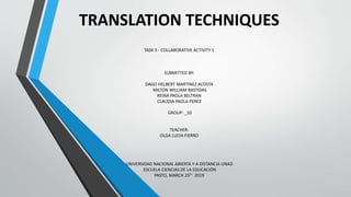 Translation Techniques | PPT