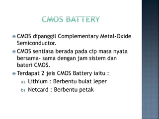 Task 3 : Menyemak Komponen Sistem Unit (BIOS) | PPT