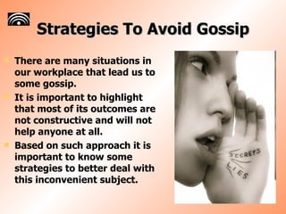 How To Deal With Gossip | PPT