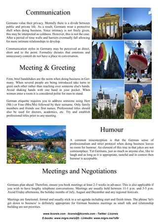 Germany - Doing Business Abroad - 3784 | PDF | Business Travel | Travel ...