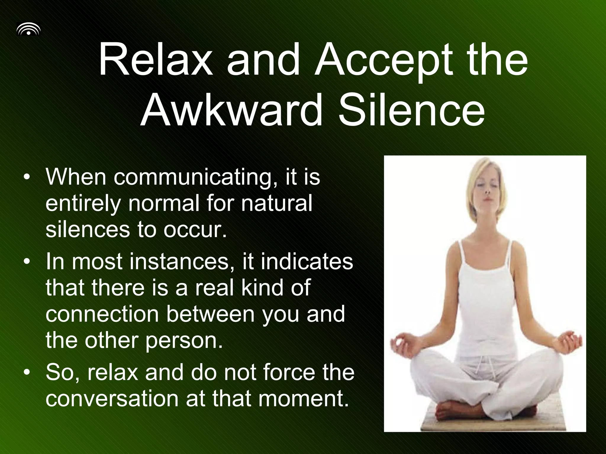 Silence - How To Handle with Silence | PPT
