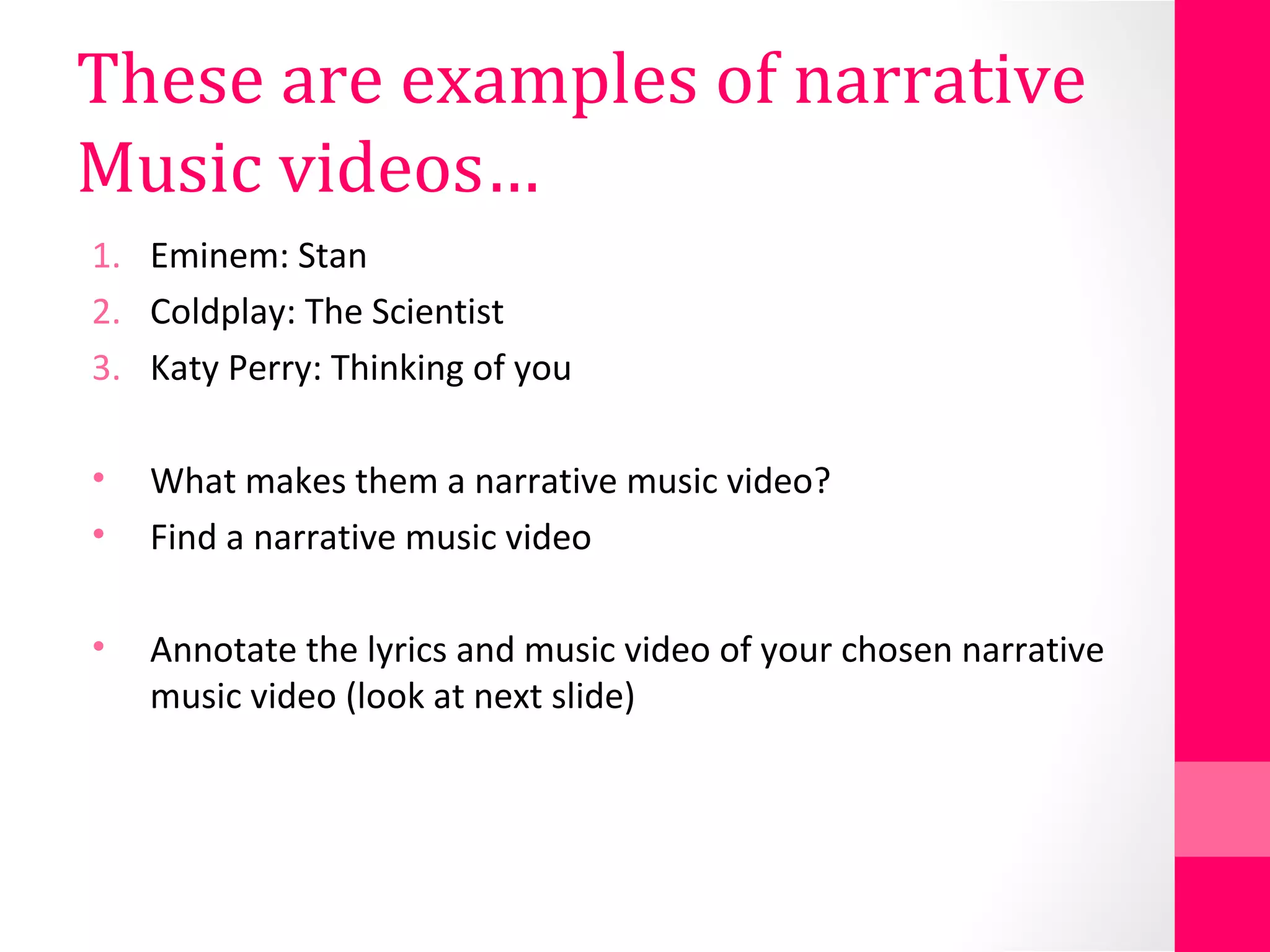Task 3 a narrative music style | PPT