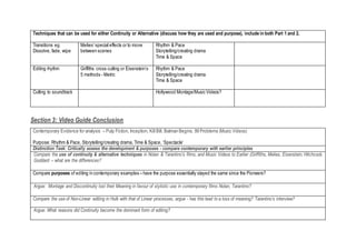 Task 3 bfi video guide structure | DOCX