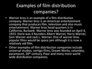 Task 3 film distribution | PPT