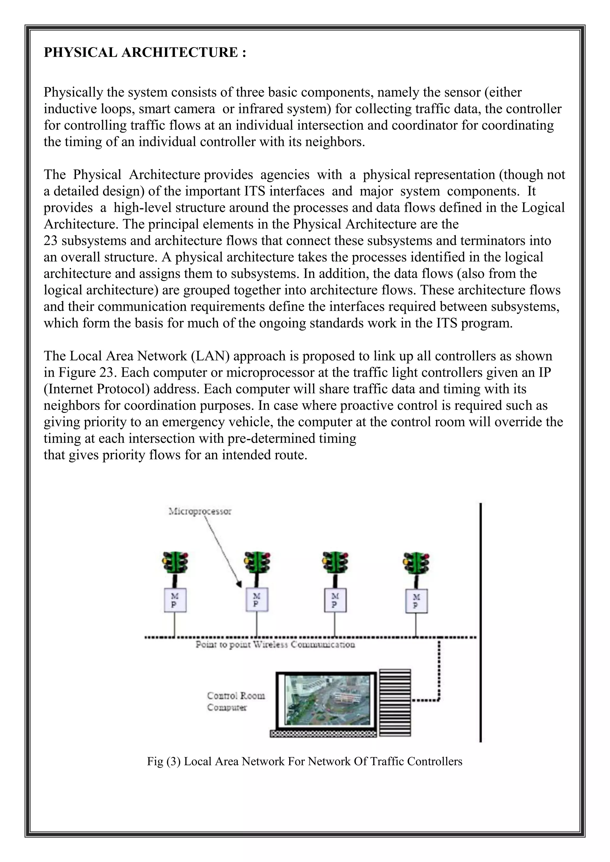INTELLIGENT URBAN TRAFFIC CONTROL SYSTEM :ITS ARCHITECTURE | PDF