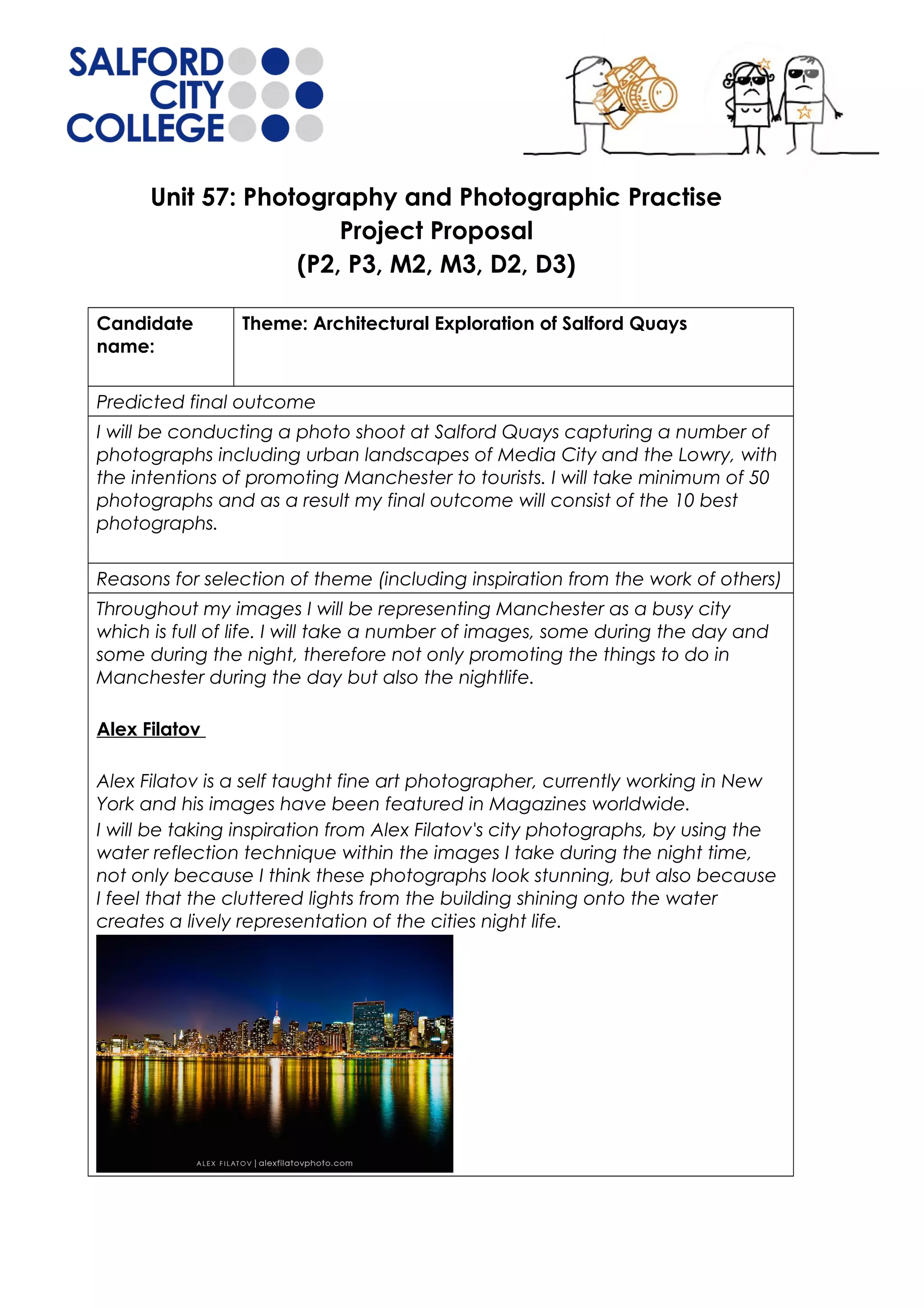 Task 3 landscape photo shoot proposal form | DOC