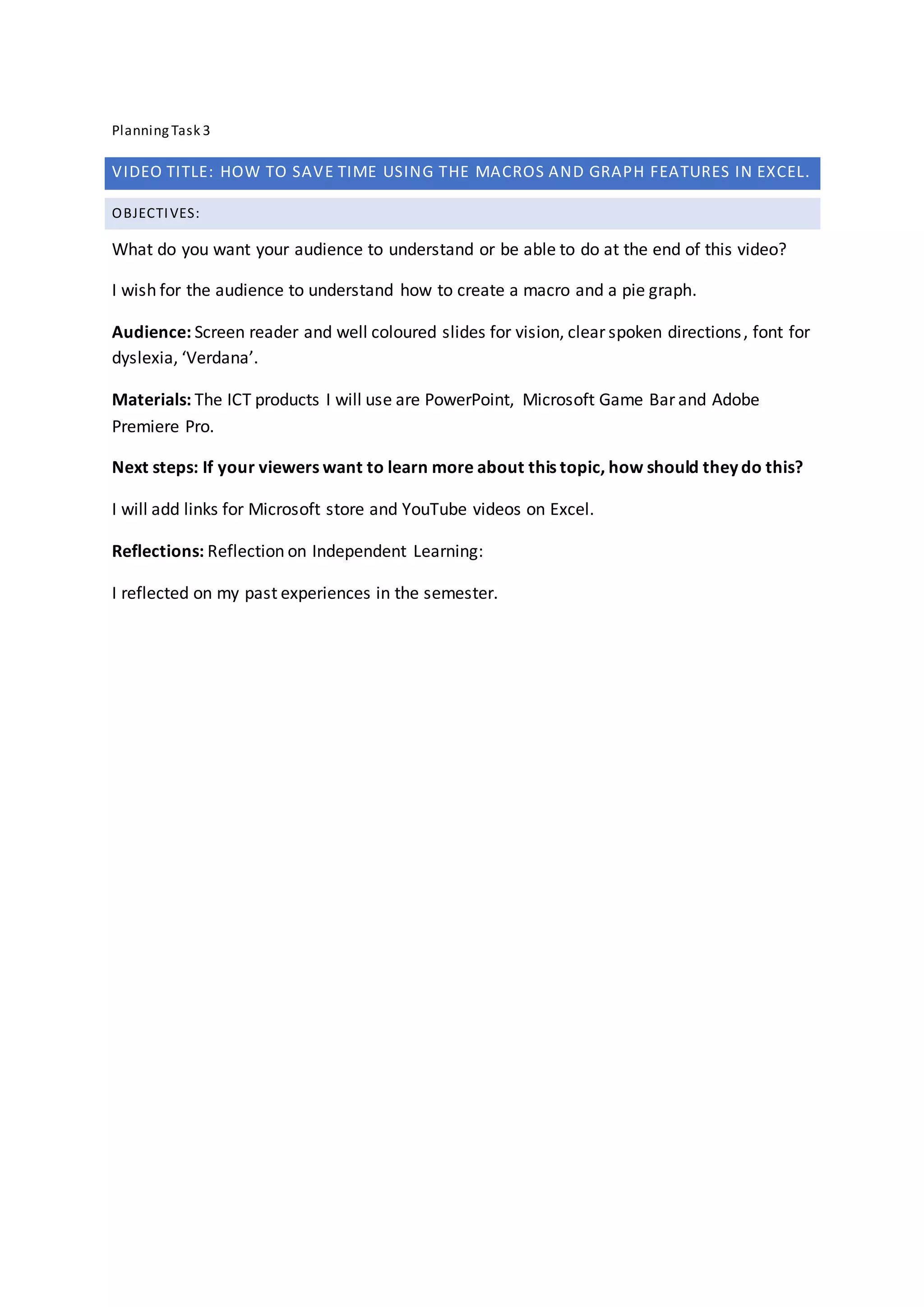 Task 3 planning | DOCX