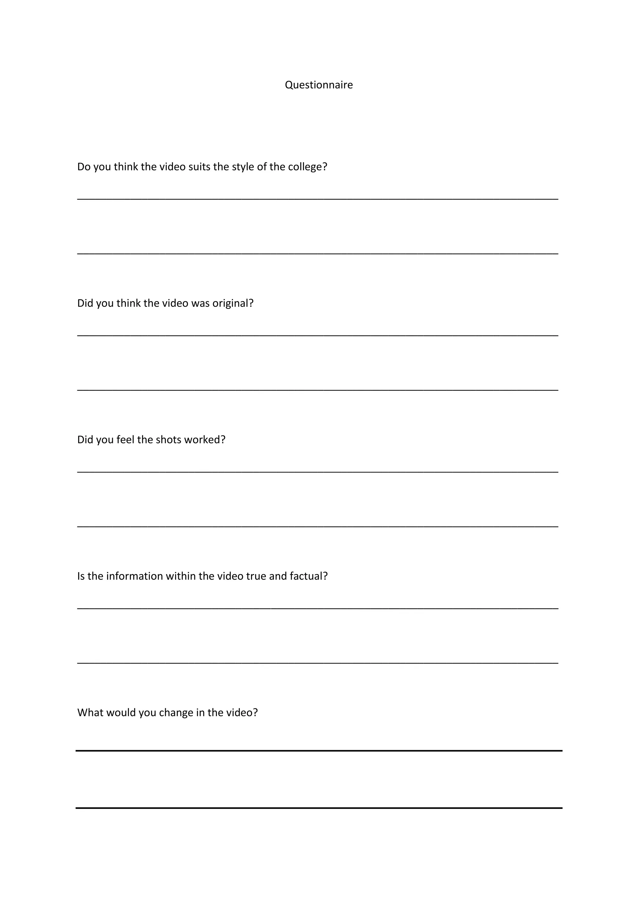 Task 4 Questionnaire Pdf